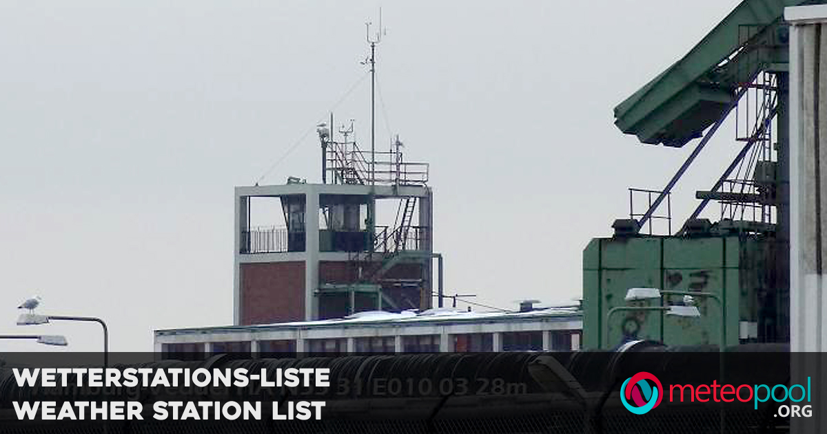 Weather station: Hamburg Veddel (MeteoGroup Number 10145 WMO ---)